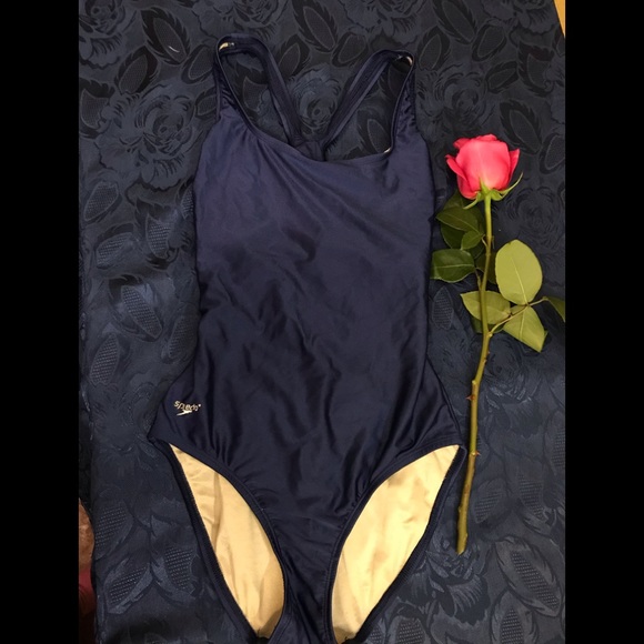 Speedo | Swim | Solid Blue Midnight Blue Speedo Onepiece Seimsuit ...